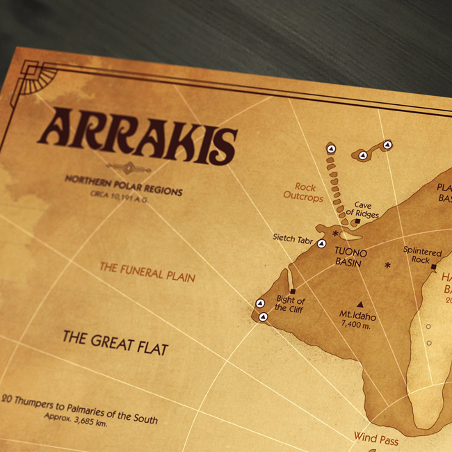 Mapa de Arrakis | RUGIDO, ilustración y diseño